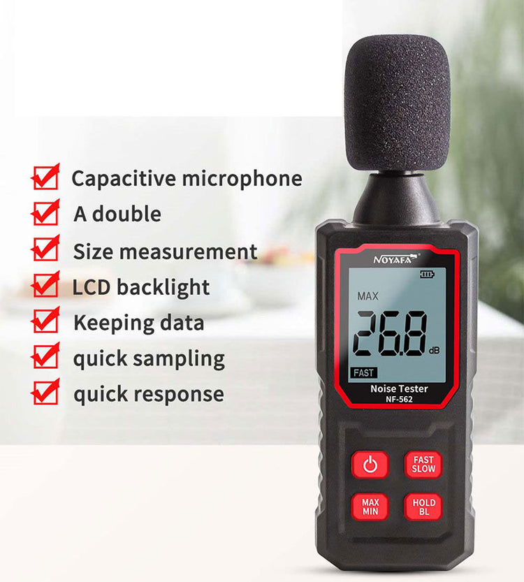 Factory Price NOYAFA NF-562 Digital Sound Level Meter with 30 to 130 dBA Measuring Range ...