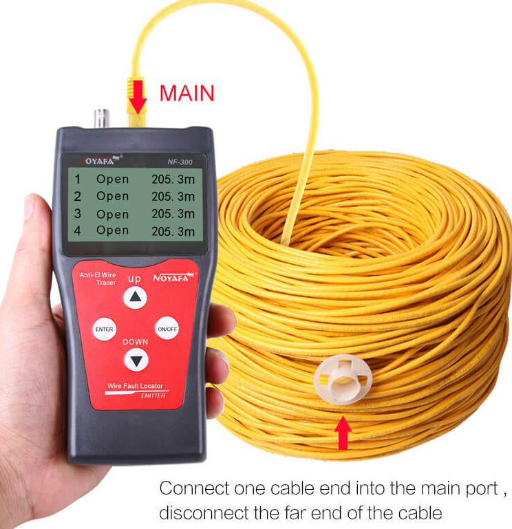 Factory Price NOYAFA NF-300 LCD Cable Tester Support Coax, RJ45, RJ11 ...