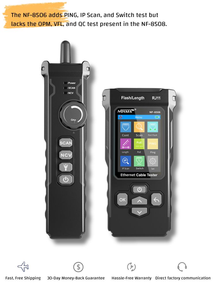 Factory Price NOYAFA NF-8508 Wire Tester and Tracer For RJ11/45, PoE ...