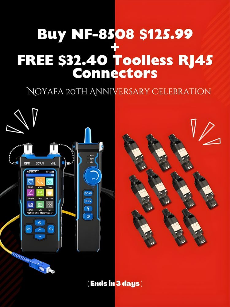 [Official] NOYAFA NF-8508 Multi Network Cable Tester RJ45, Fiber Optic ...